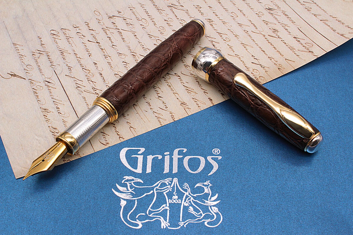 Handcrafted Pen in Genuine Crocodile Leather - Grifos Pens